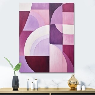 Designart "Mauve Motion Abstract Shapes" Abstract Shapes Wall Art - Bed ...