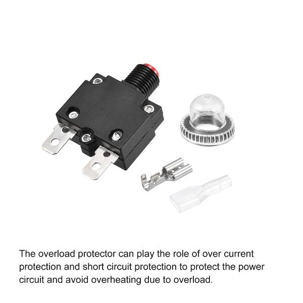 Circuit Overload Protector Kit 20A Push Button w Waterproof Caps 2 Set ...