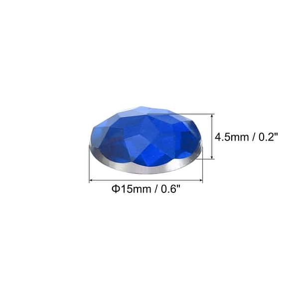 15mm Flat Back Round Acrylic Rhinestones, 500 Pack Plastic Circle Gems ...