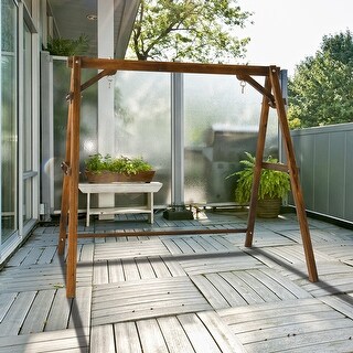Fir Wood Swing Stand for Swing, Carbonized Color - Bed Bath & Beyond ...