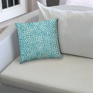 SWEET PUFF Turquoise Indoor/Outdoor Pillow - Sewn Closure - Bed Bath ...
