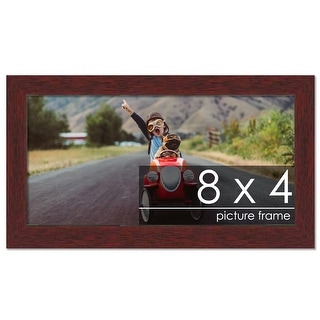 8x4 Traditional Walnut Complete Wood Picture Frame with UV Acrylic ...