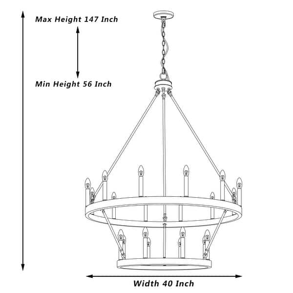 The Gray Barn Highclere Farmhouse 20-light Wagon Wheel Chandelier - 40 ...