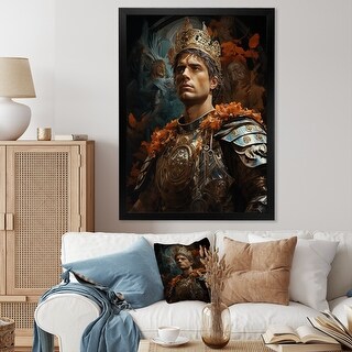 Designart "Emperor Constantine The Great Portrait" Emperor Framed ...
