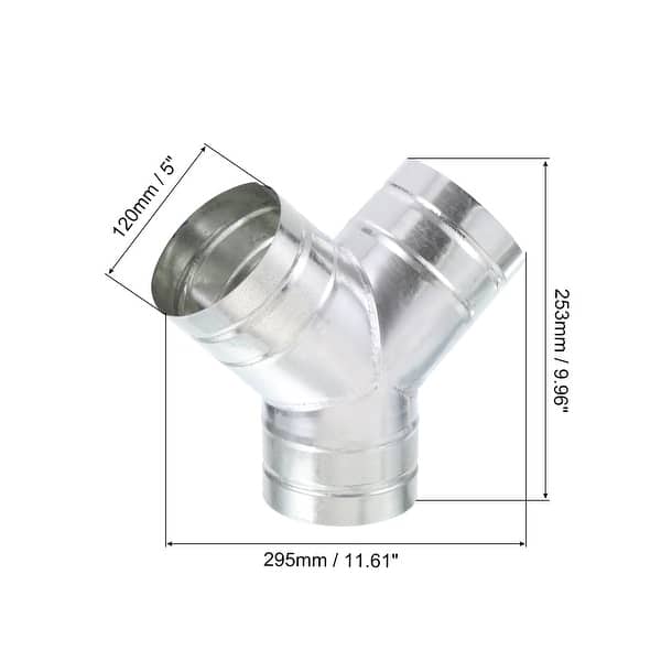 5 Inch 3 Way Duct Splitter Y Connector Air Vent Duct Hose Exhaust Pipe ...