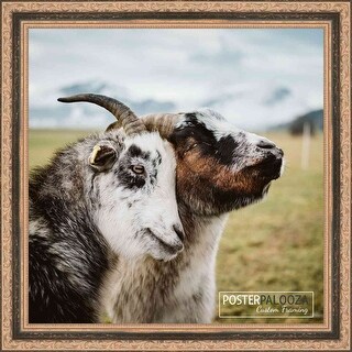 32x32 Frame Ornate Metallic Bronze Wood Square Picture Frame with UV ...