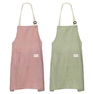 2Pack Kitchen Cooking Aprons Adjustable Chef Apron 2 Pockets - 75x68cm ...