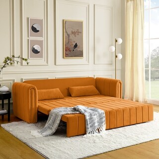 Artsy Upholstered 3 Seats Lounge Sofa & Couches with Rolled Arms ...