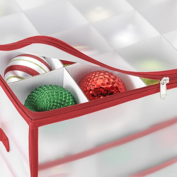Whitmor Christmas Ornament Cube with 64 Compartments with Removable ...