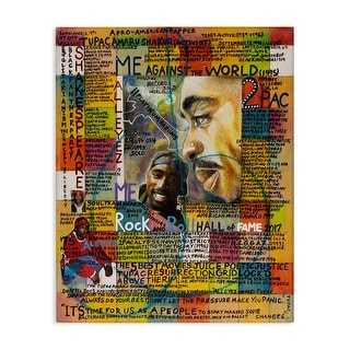 Stupell Tupac Musician Collage Canvas Wall Art Design By Sabin - Bed ...