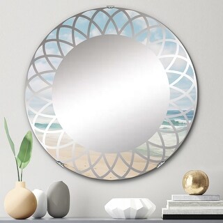 Designart "Soft Color Minimal Beach Wave I" Coastal Beach Wall Mounted ...