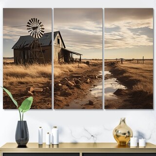 Designart "Wind Turbines Windswept Skies" Wind Turbines Canvas Art ...