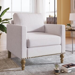 Classic Linen Armchair Accent Chair - Bed Bath & Beyond - 37216094