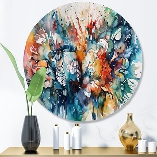 Designart "Captivating Boho Dance I" Abstract Metal Round Wall Art ...