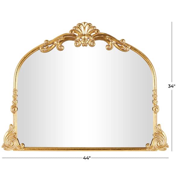 Gold Metal or Bronze Wooden Ornate Baroque Floor or Wall Mirror - Bed ...