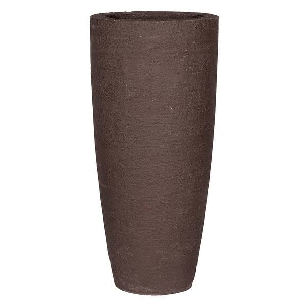 Pottery Pots Dax Fiberstone Indoor Outdoor Modern Round Tall Planter ...