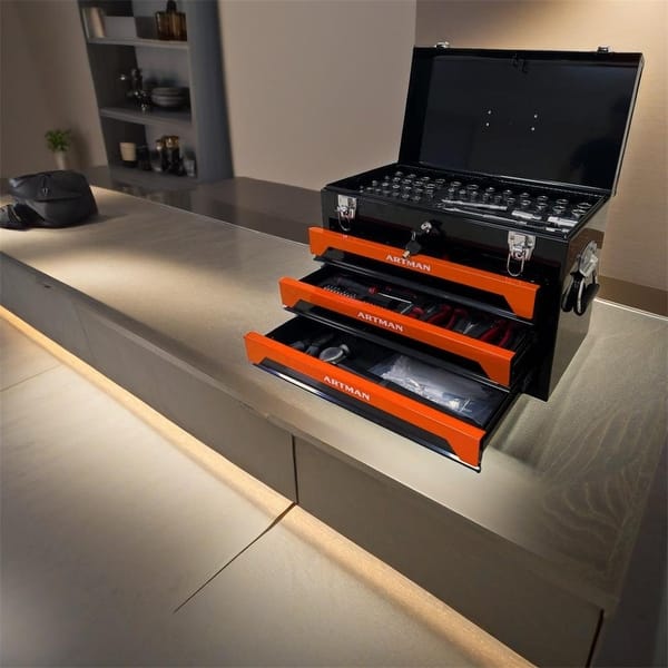 3 Drawers Tool Box with ball-bearing,Pull Handle and Key - Bed Bath ...