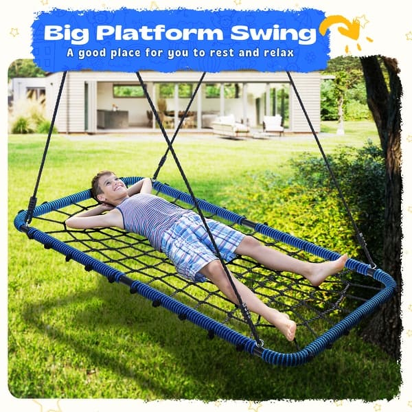 spider web swing with frame