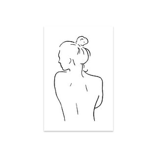 Female Body Sketch II - Black And White Print On Acrylic Glass by ...
