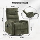 Heat Massage Swivel Sofa Manual Recliner Chair with 8 Vibrating Node ...