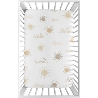 Boho Desert Sun Taupe Fitted Mini Portable Crib Sheet Neutral Tan Beige ...