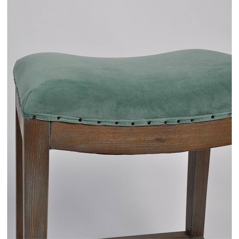 Henley Nailhead Velvet 26" Counter Stool - Overstock - 32736041