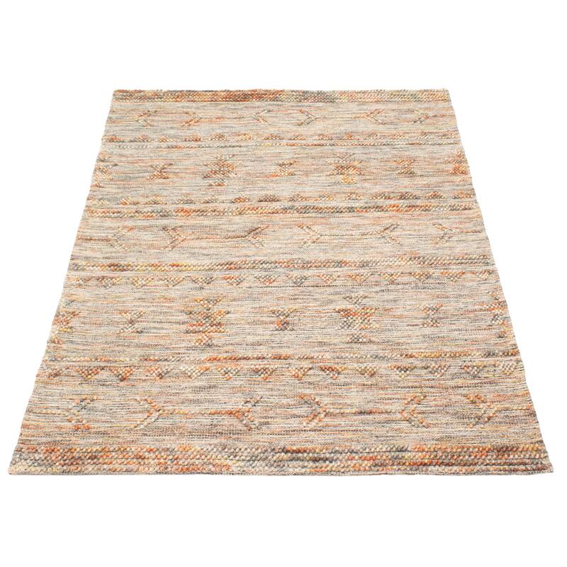 ECARPETGALLERY Braid weave Sienna Multi Color Wool Rug - 5'2 x 7'7 ...