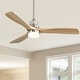 52" Smart Ceiling Fan with 18W 3-Color LED, Stepless Dimming, Remote ...