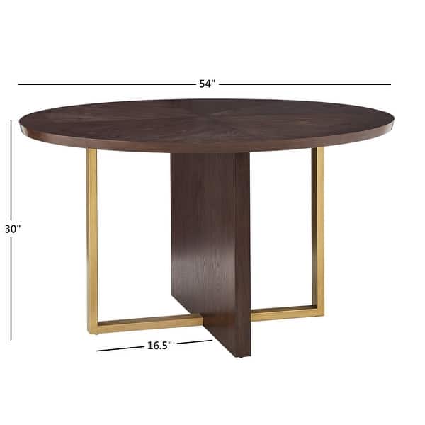 Andrea Espresso 54-inch Round Dining Table by iNSPIRE Q Modern - 54 ...