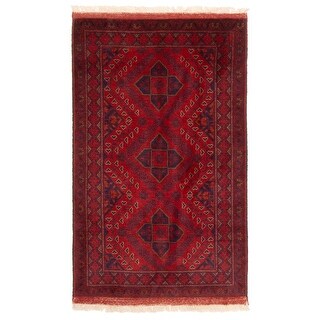 ECARPETGALLERY Hand-knotted Finest Khal Mohammadi Red Wool Rug - 2'7 x ...