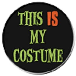 Club Pack of 12 Black and Green Halloween "This Is My Costume" Button 3 ...