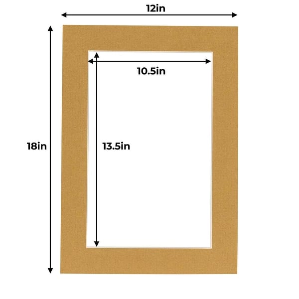 12x18 Mat for 11x14 Photo - Rattan Beige Matboard for Frames Measuring ...