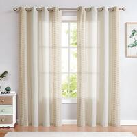 2 Panels Embroidered Light Filtering Curtains 50"x84" - Bed Bath ...