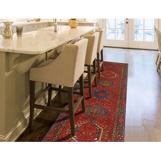 Noori Rug Fine Vintage Distressed Ollie Burgundy/Blue Runner - 2'11" x ...