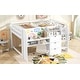 Low Loft Bed with Built-in Desk,Storage Cabinets and Open Bookcase ...
