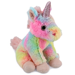 DolliBu Super Soft Stuffed Animal Rainbow Unicorn Plush - 9 Inches ...