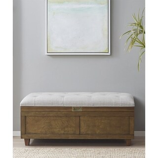 Wood and Upholstered Soft Close Storage Bench - Bed Bath & Beyond ...