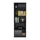 4-Tier Bookcase with Modern Storage for Books and Decor, Matt Gray ...