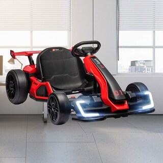 24V Kids Drift Go Kart, 7.5 MPH Battery-Powered Ride on Toy with ...