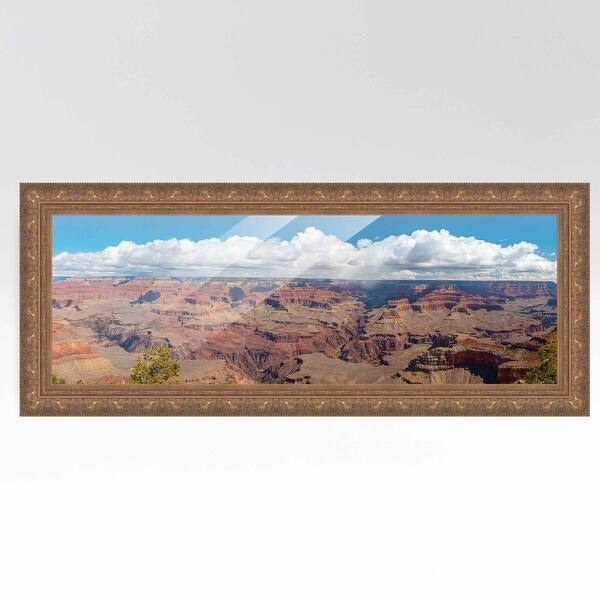 20x10 Frame Gold Real Wood Picture Frame inches Interior Frame Depth 1 ...