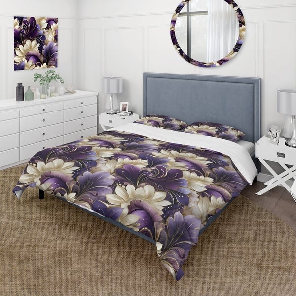 purple damask pattern