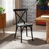 Black Resin Cross Back Chair (Set of 4) - Bed Bath & Beyond - 37915080