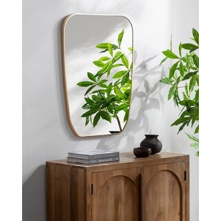 Livabliss Aranya Modern Aluminum Accent Mirror - 32"H x 24"W - Bed Bath ...