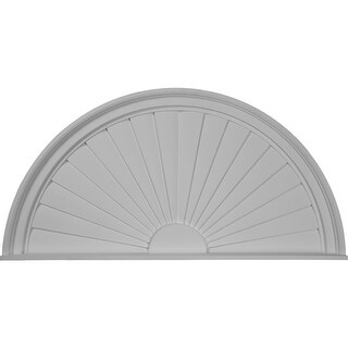 40"W x 20"H x 2"P Half Round Sunburst Pediment - 40"W x 20"H x 2"P ...