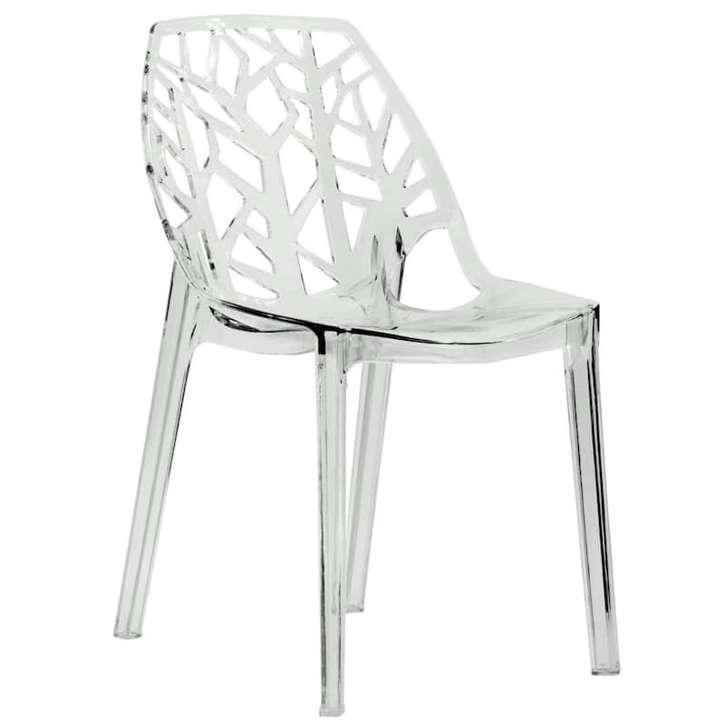 Stackable Plastic Dining Chair Modern Accent Side Chair for Indoor and ...