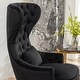Upholstered Tufted Velvet High Wingback Accent Chair - Bed Bath ...