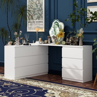 Makeup Table Chic Vanity Dresser Combo: Spacious Multi-Drawer Design ...