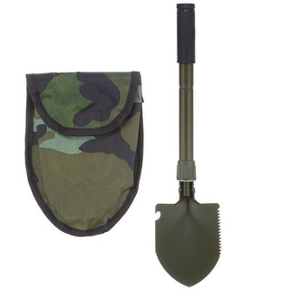 Folding Camping Shovels 41cm Gardening Shovel with Carrying Bag, Green ...