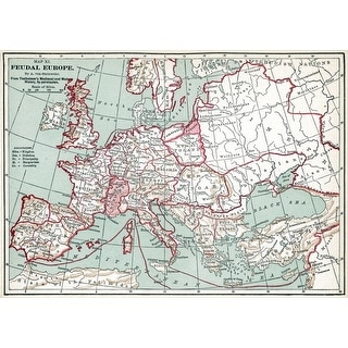 Map Of Europe 12Th Century. /Na 19Th Century Map Of Europe As It Was ...