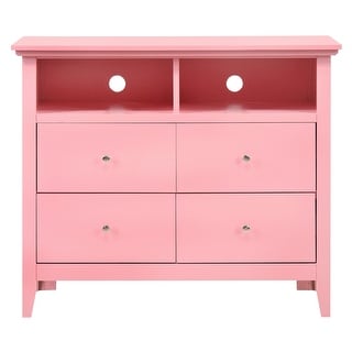 4-Drawer Wooden TV Media Chest - 42" - Pink - Bed Bath & Beyond - 42599377